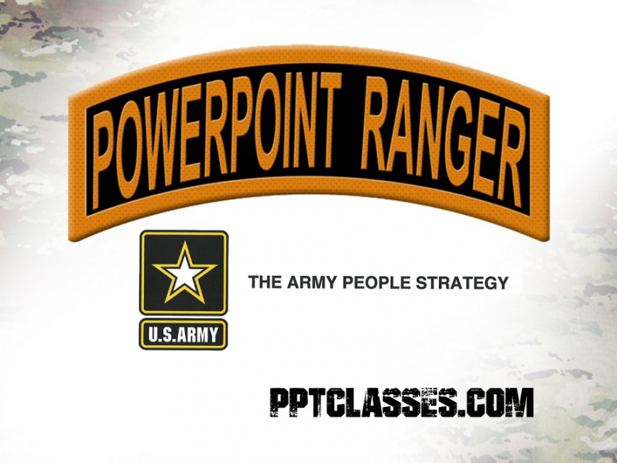 What About the Army People Strategy - PowerPoint Ranger, Pre-made ...
