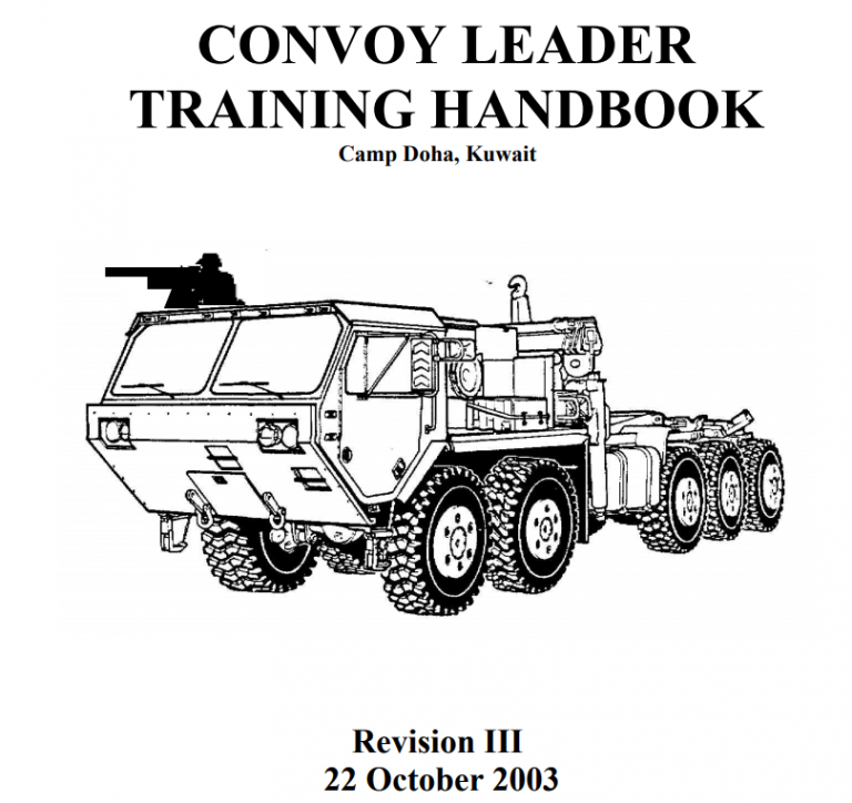 Convoy Leaders Handbook, Rev. 3 - PowerPoint Ranger, Pre-made Military ...