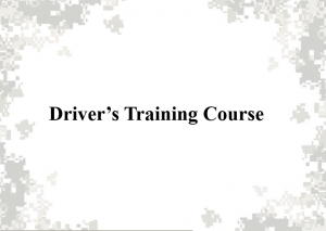 Driver Training - PowerPoint Ranger, Pre-made Military PPT Classes