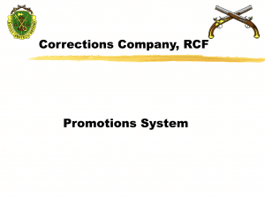 Promotions - Explanation of the Army's Promotion System - PowerPoint ...