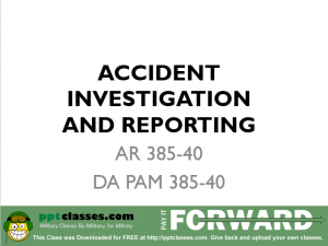 Accident Safety - PowerPoint Ranger, Pre-made Military PPT Classes