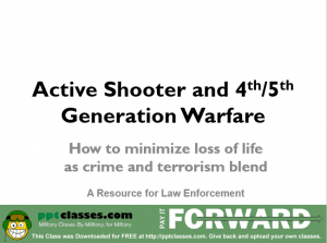 Active Shooter v3 - PowerPoint Ranger, Pre-made Military PPT Classes