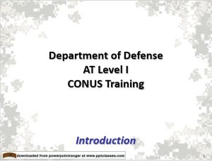 Anti-Terrorism (AT), Level I CONUS - PowerPoint Ranger, Pre-made ...