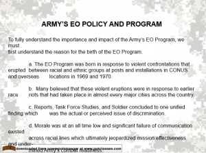 EO Policy and Program - PowerPoint Ranger, Pre-made Military PPT Classes