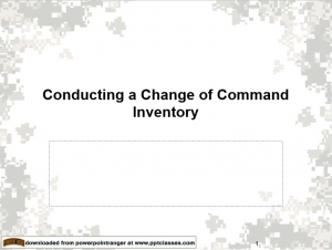 Change of Command Inventory - PowerPoint Ranger, Pre-made Military PPT ...