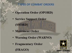 Combat Orders - PowerPoint Ranger, Pre-made Military PPT Classes