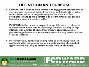 Combatives - PowerPoint Ranger, Pre-made Military PPT Classes