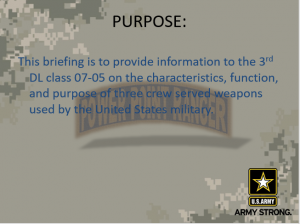 Crew Served Weapons - PowerPoint Ranger, Pre-made Military PPT Classes