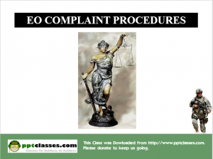 EO Complaint Procedures - PowerPoint Ranger, Pre-made Military PPT Classes