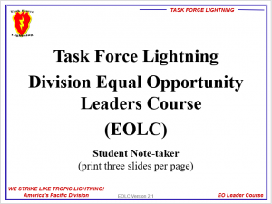 EO Leaders Course - PowerPoint Ranger, Pre-made Military PPT Classes