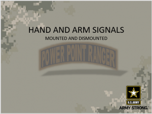 Hand and Army Signals - PowerPoint Ranger, Pre-made Military PPT Classes