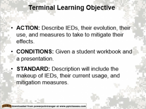 IED risk mitigation - PowerPoint Ranger, Pre-made Military PPT Classes