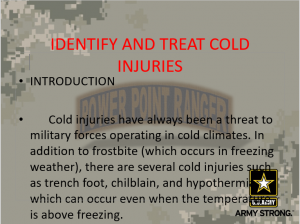 Identify and Treat Cold Weather Injuries version II - PowerPoint Ranger ...