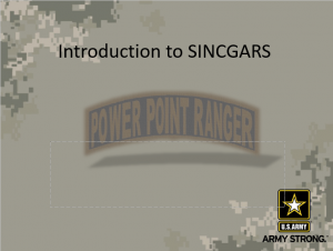 SINCGARS Classes - PowerPoint Ranger, Pre-made Military PPT Classes