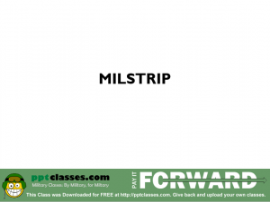 MILSTRIP - PowerPoint Ranger, Pre-made Military PPT Classes