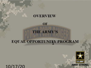 EO Overview - PowerPoint Ranger, Pre-made Military PPT Classes