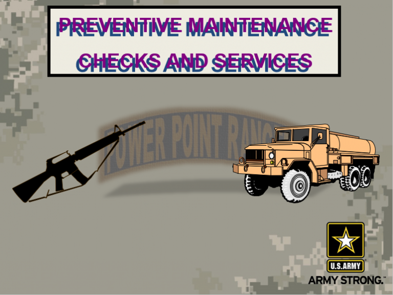 PMCS Class - PowerPoint Ranger, Pre-made Military PPT Classes