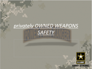 Privately Owned Weapons (POW) safety - PowerPoint Ranger, Pre-made ...