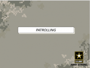Patrolling - PowerPoint Ranger, Pre-made Military PPT Classes