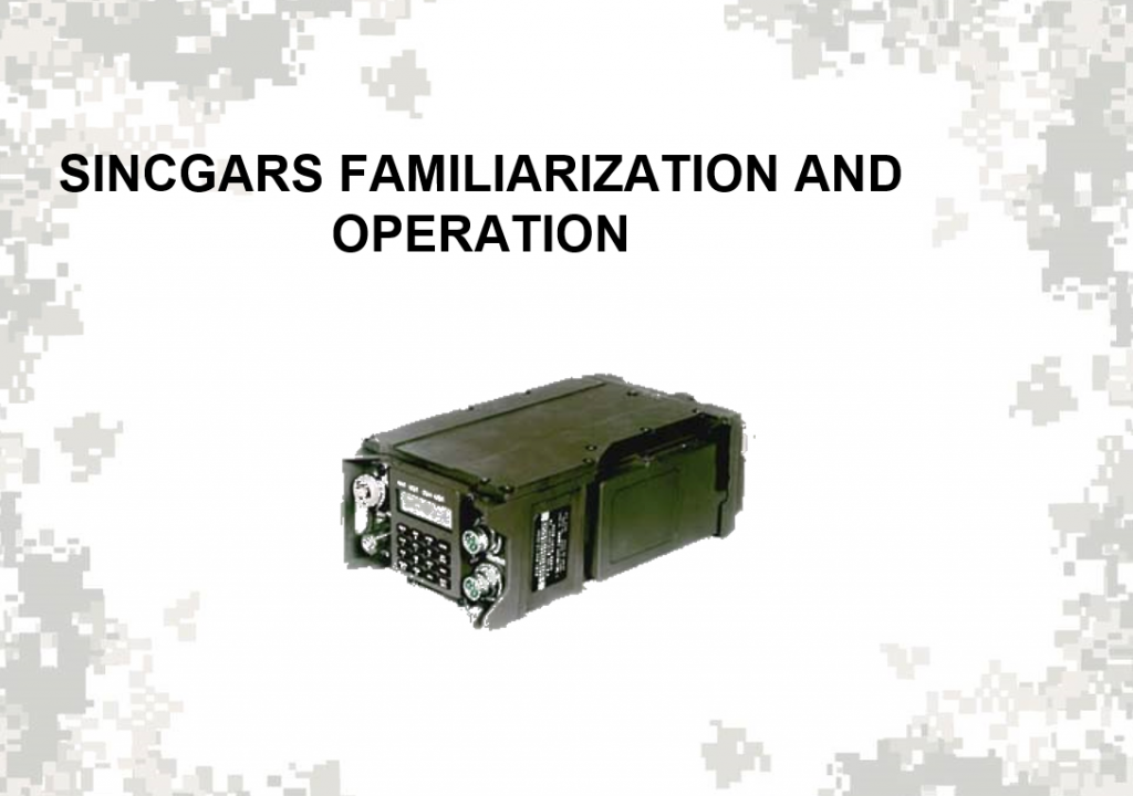 SINCGARS Classes - PowerPoint Ranger, Pre-made Military PPT Classes