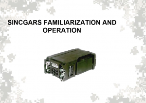 SINCGARS Familiarization Operation - PowerPoint Ranger, Pre-made ...