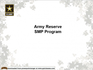 SMP Program (ROTC) - PowerPoint Ranger, Pre-made Military PPT Classes