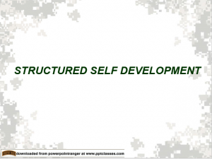 Structured Self Development (SSD) Briefing - PowerPoint Ranger, Pre ...