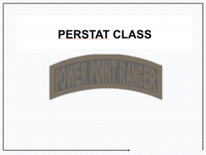Army PERSTAT - PowerPoint Ranger, Pre-made Military PPT Classes