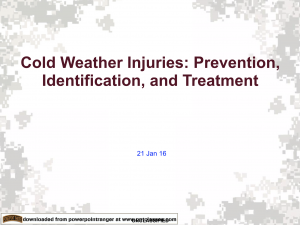 Cold Weather Injuries: Prevention, Identification, and Treatment ...