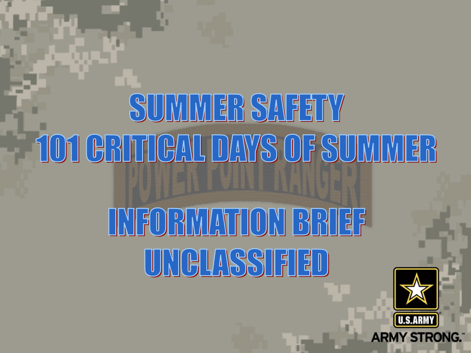 101 Days of Summer - PowerPoint Ranger, Pre-made Military PPT Classes