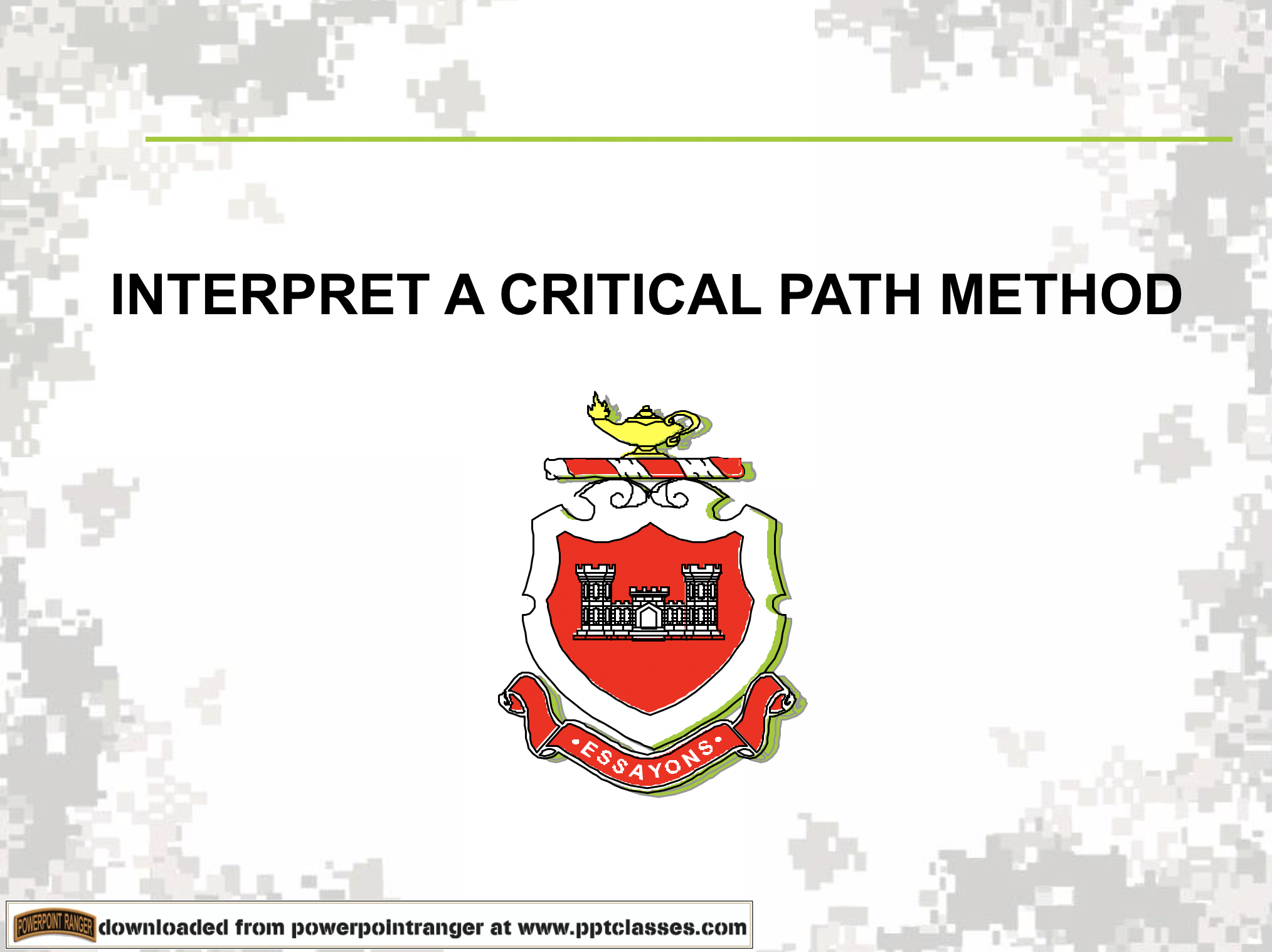 Interpret Critical Path Method - PowerPoint Ranger, Pre-made Military ...