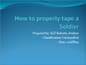 How to Properly Tape a Soldier - PowerPoint Ranger, Pre-made Military ...