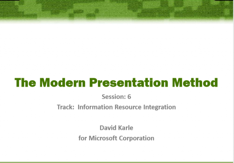 The Modern Presentation Method - PowerPoint Ranger, Pre-made Military ...
