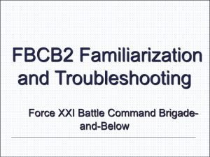 FBCB2 Familiarization and Troubleshooting - PowerPoint Ranger, Pre-made ...