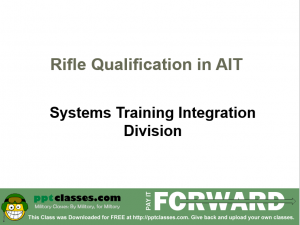 Rifle Qualification in AIT - PowerPoint Ranger, Pre-made Military PPT ...