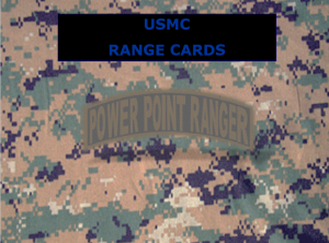 Range Cards - PowerPoint Ranger, Pre-made Military PPT Classes