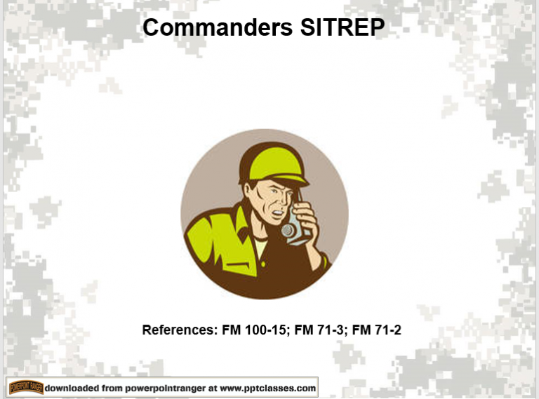 171-COM-4079 (Send a Situation Report (SITREP)) - PowerPoint Ranger ...