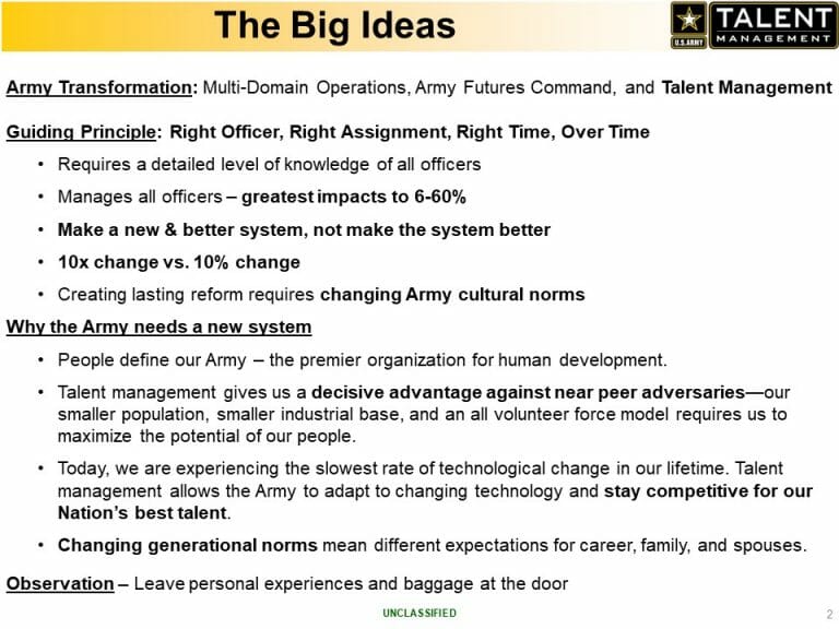 Army Talent Management Task Force update - PowerPoint Ranger, Pre-made ...