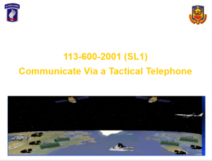 Communicate via Tactical Telephone - PowerPoint Ranger, Pre-made ...