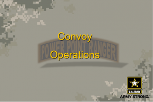 Convoy and Combat Logistics Patrol Classes - PowerPoint Ranger, Pre ...
