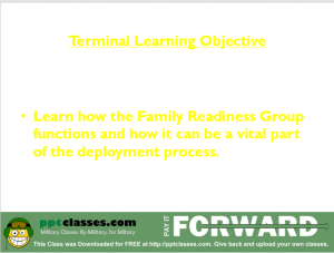 Family Readiness 101 - PowerPoint Ranger, Pre-made Military PPT Classes