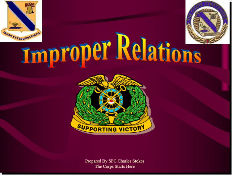 Improper Relationship Class - PowerPoint Ranger, Pre-made Military PPT ...