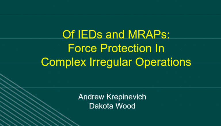 MRAP Overview - PowerPoint Ranger, Pre-made Military PPT Classes