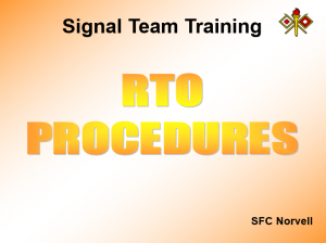 Radio Transmitter/Operator (RTO) Familiarization - PowerPoint Ranger ...