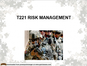 Risk Management - PowerPoint Ranger, Pre-made Military PPT Classes
