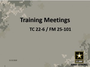 Training Meetings - PowerPoint Ranger, Pre-made Military PPT Classes