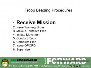 Troop Leading Procedures and MDMP - PowerPoint Ranger, Pre-made ...