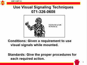 Visual signals - PowerPoint Ranger, Pre-made Military PPT Classes