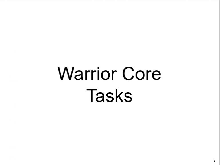 Warrior Tasks and Battle Drills Archives - PowerPoint Ranger, Pre-made ...