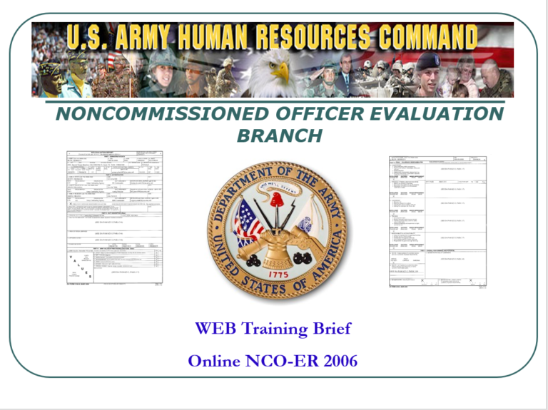 Online NCOER Training Guide_24JUL06 - PowerPoint Ranger, Pre-made ...